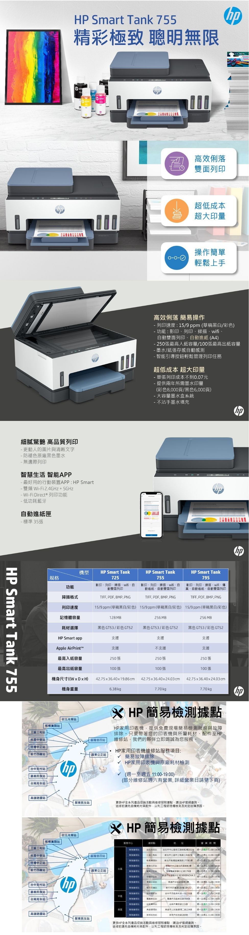 HP Smart Tank 755 連續供墨多功能印表機 SMARTTANK755(28B72A)