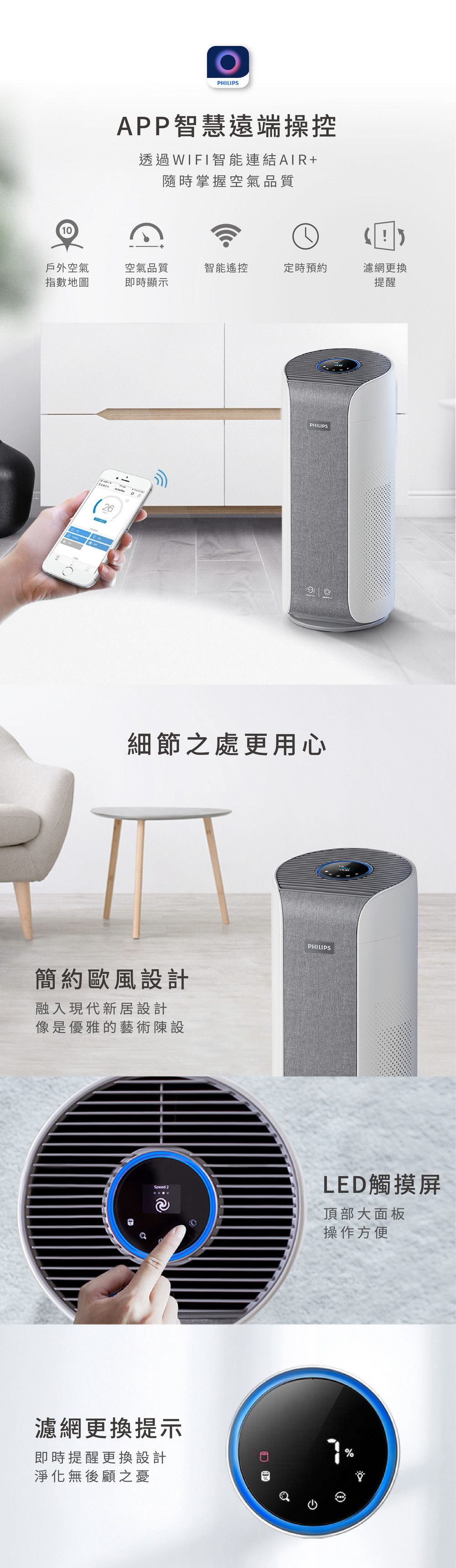 飛利浦AC3858/86奈米級空氣清淨機 AC3858